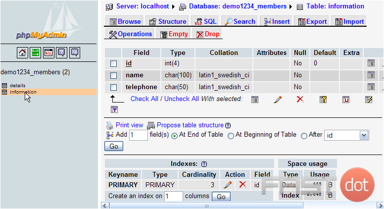 Renaming Database Tables With PhpMyAdmin Fastdot Hosting