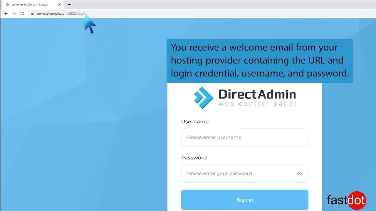 How To Login To Directadmin Fastdot