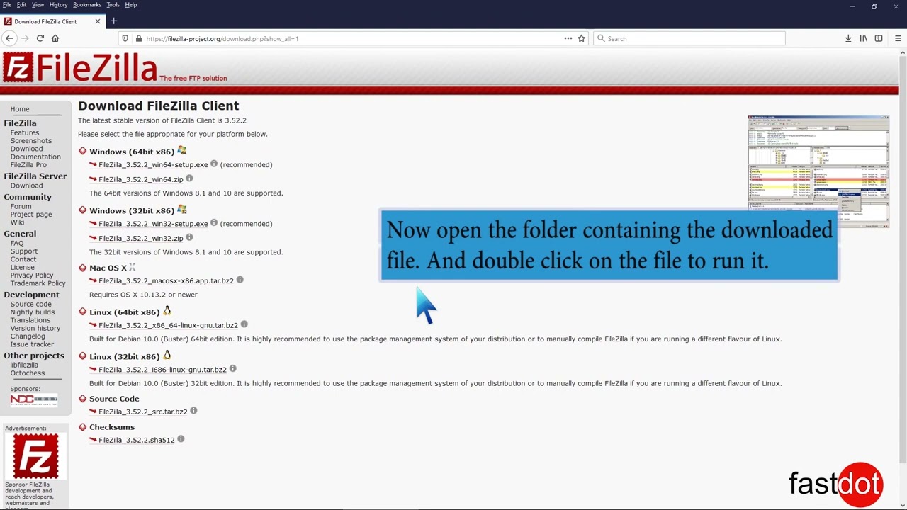 How to Install the FTP Client Filezilla on Windows