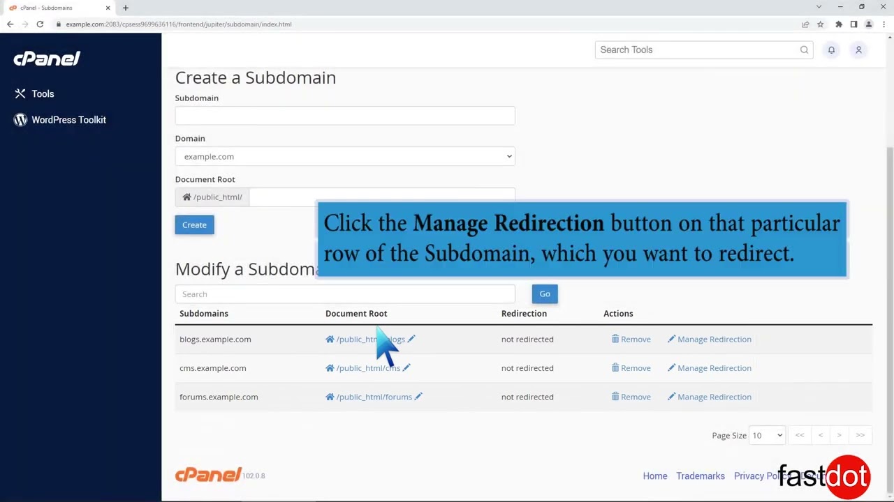 How To Redirect Subdomain To An External Url In Cpanel