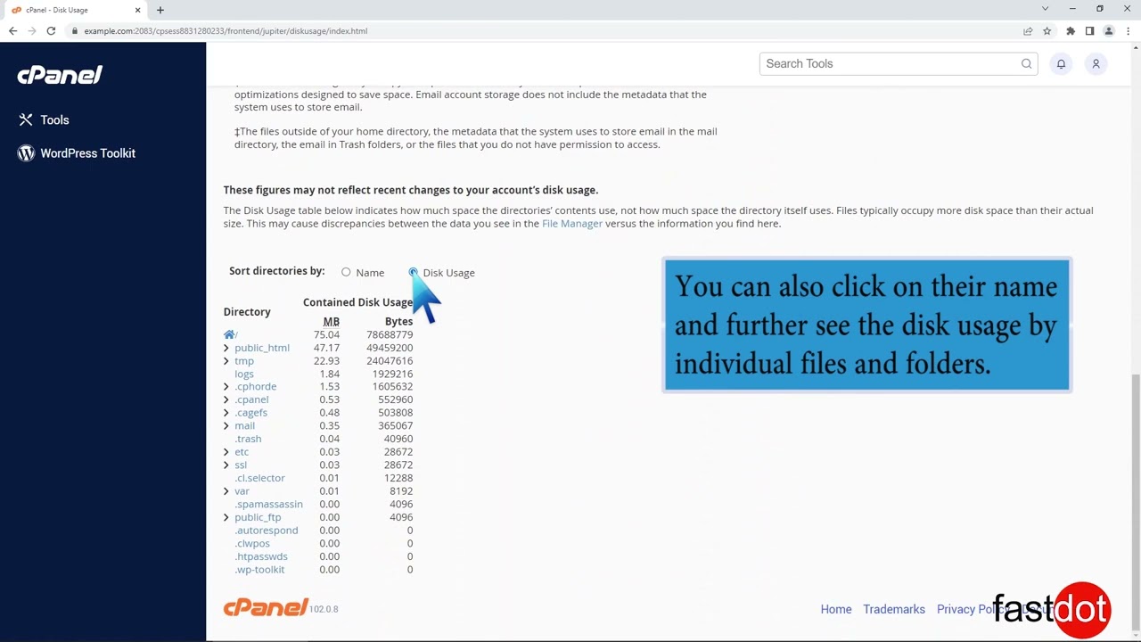 How To Check Disk Usage Of Directory And Bandwidth Usage In Cpanel 