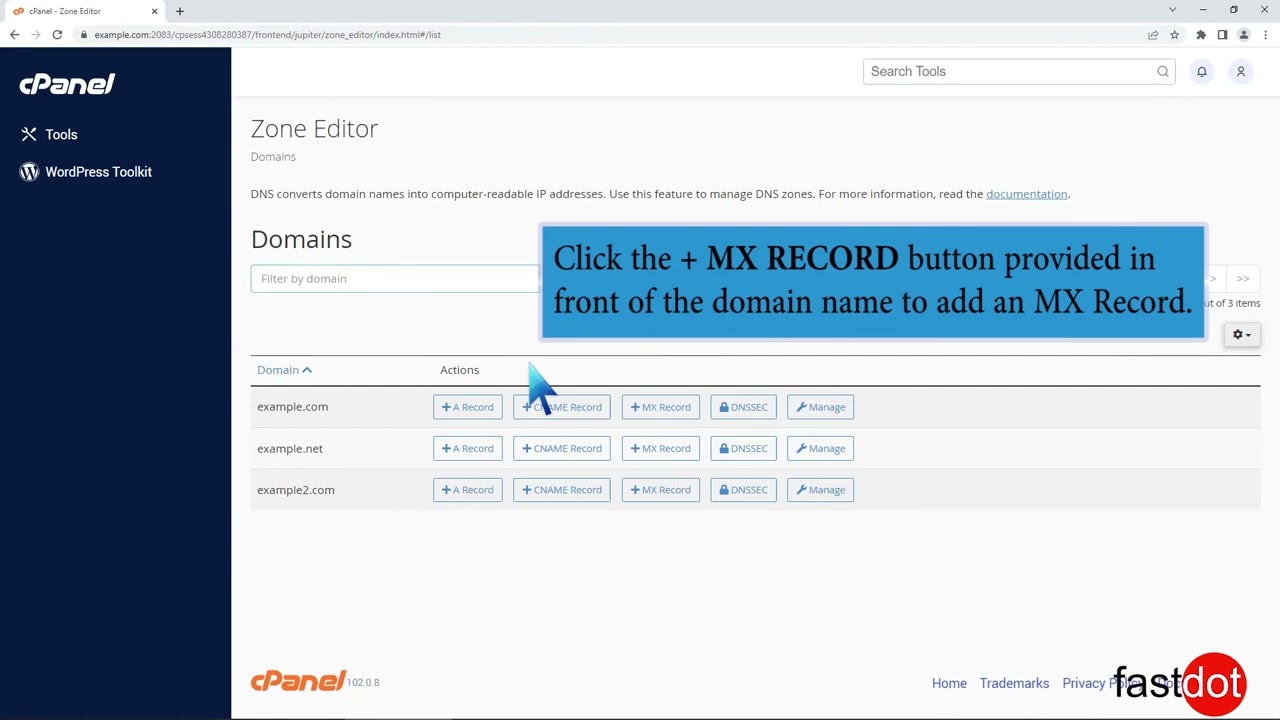 How to add an MX Record in cPanel using DNS Zone Editor